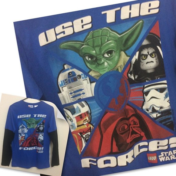 Lego | Shirts & Tops | Lego Star Wars Boys Use The Force Graphic Tshirt ...